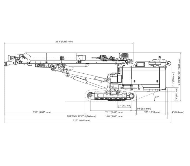 HCR900-ESV Tier IV Top Hammer Drills | Rock Drills
